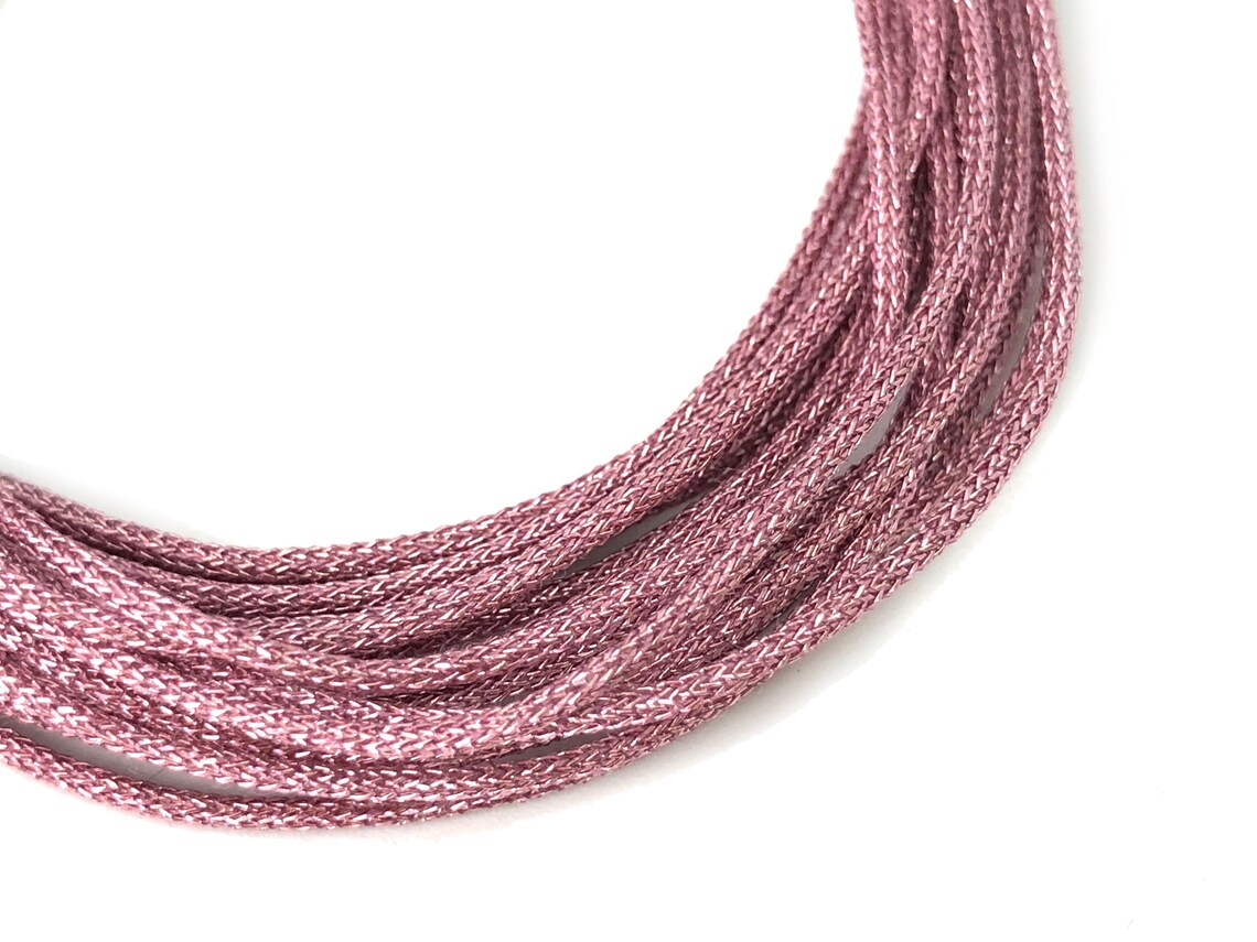 Cordón metálico de 1 mm cordón trenzado redondo cordón - Etsy España