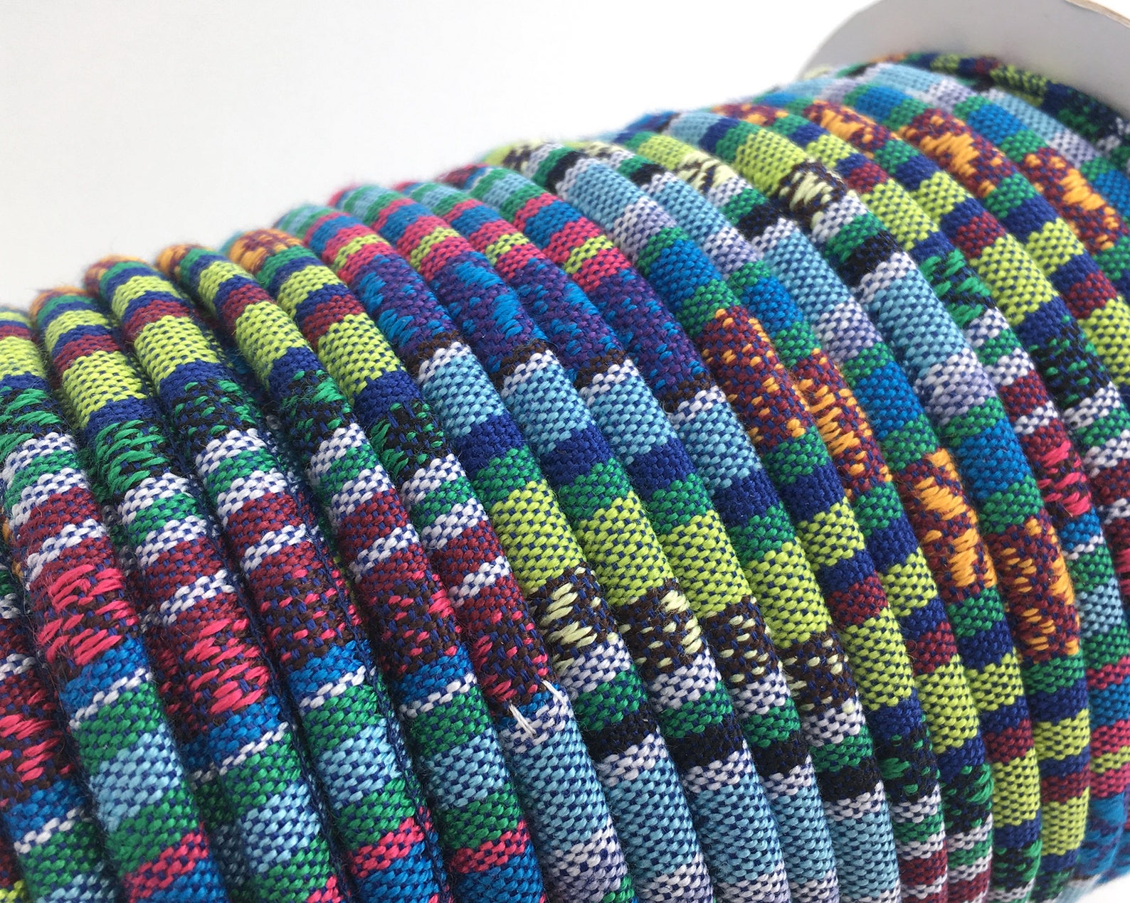 6mm Ethnic Cord, Fabric Cord, Multicolor Cord, Necklace Cord, Bracelet ...