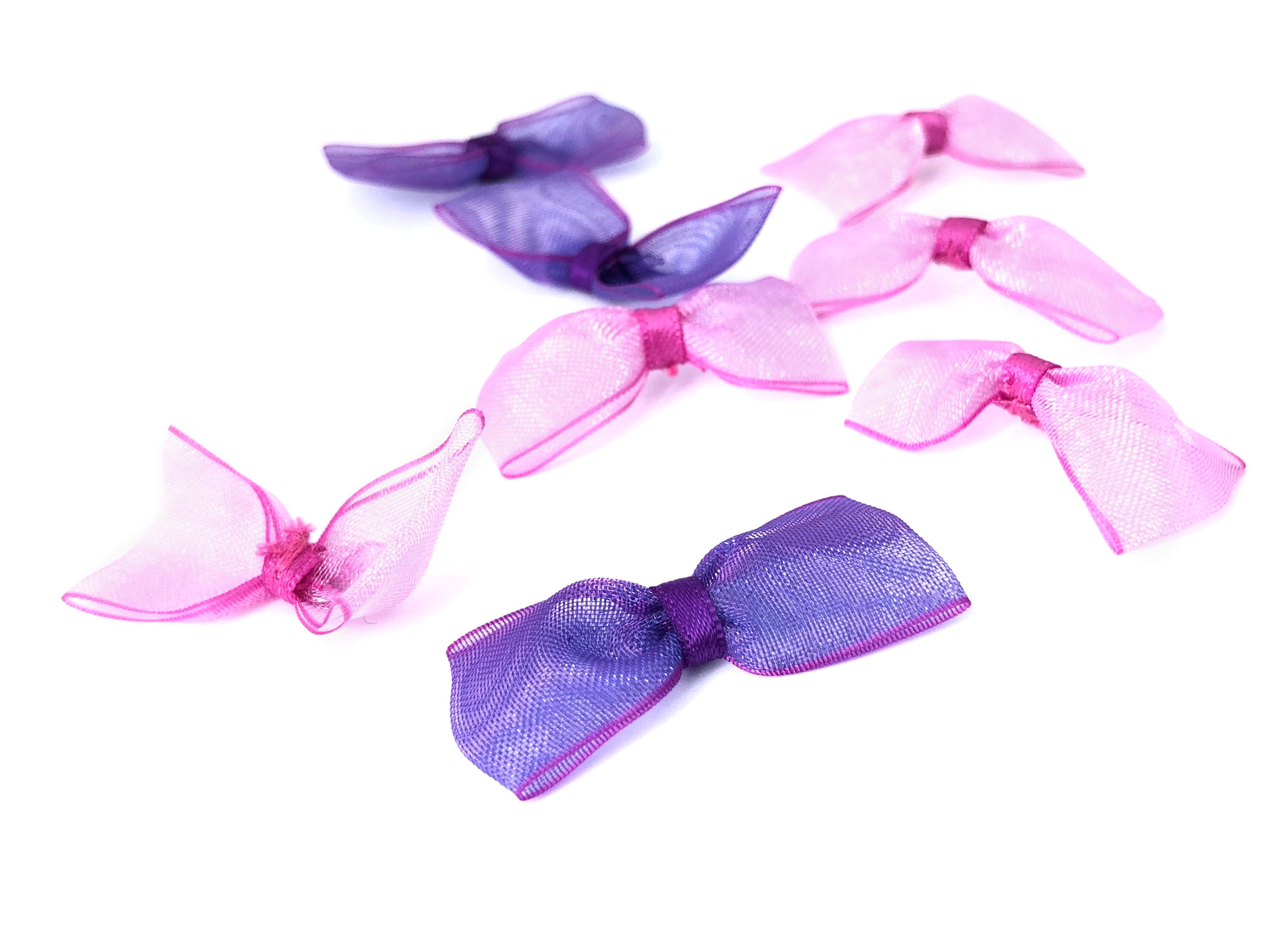 Mini Bow Organza Ribbon Bow Tiny Hair Bow Bow - Etsy