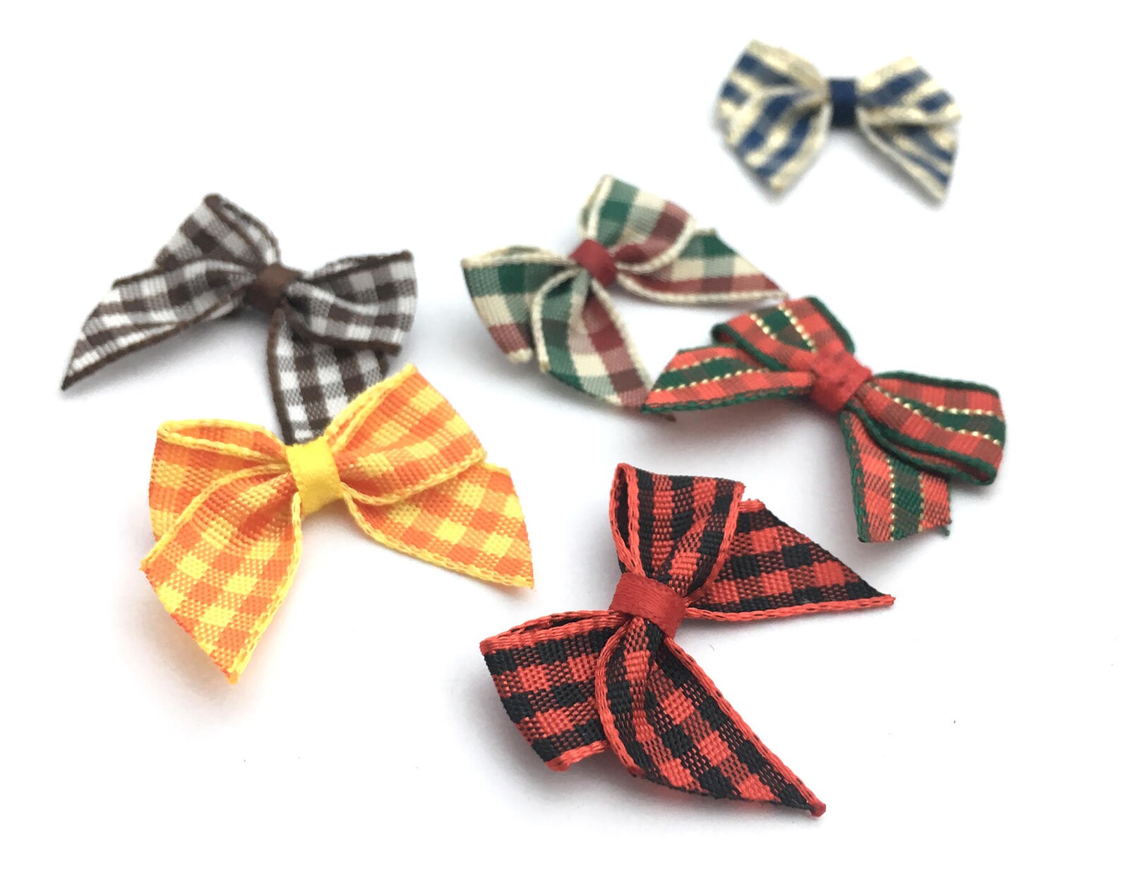 Tiny Checker Bow Plaid Bow Mini Butterfly Bow Ribbon Bow - Etsy