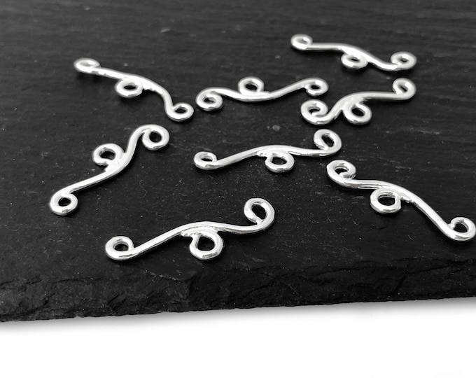 925 Sterling Silver Connector 2.0x1.0 Cm, Silver Connector 6689, Link ...