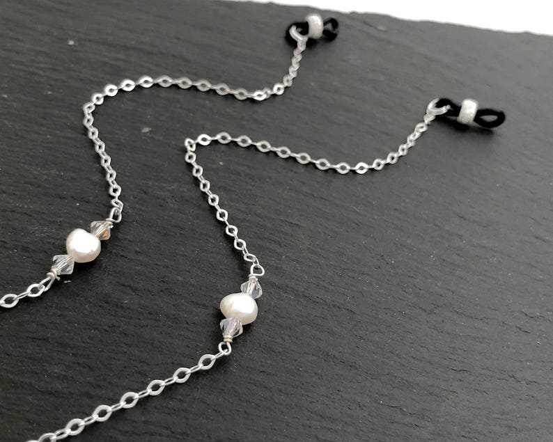 925 Silver Eyeglass Chain Eyeglass Necklace Eyeglass Etsy