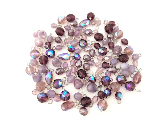100 Dangle Bead Charm Mix Assorted Charm Bead Soup Czech - Etsy