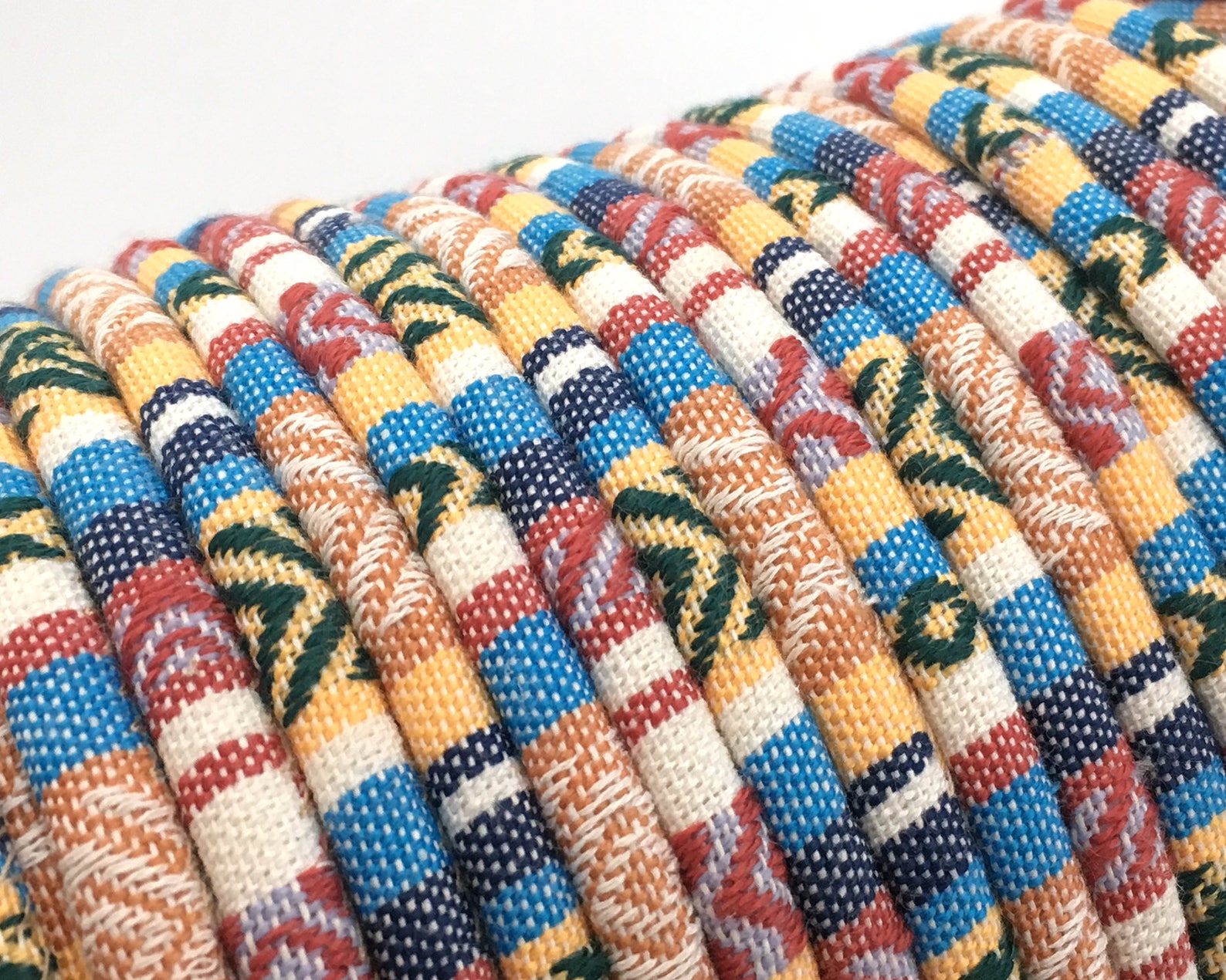 6mm Ethnic Cord, Fabric Cord, Multicolor Cord, Necklace Cord, Bracelet ...