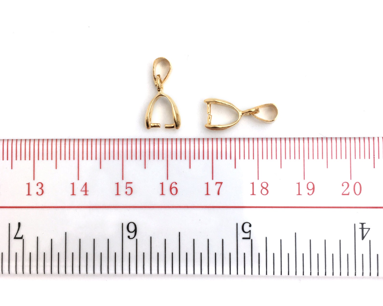 10 Gold Plated Pinch Bail, Pendant Bail, Pendant Holder, Necklace Bail ...