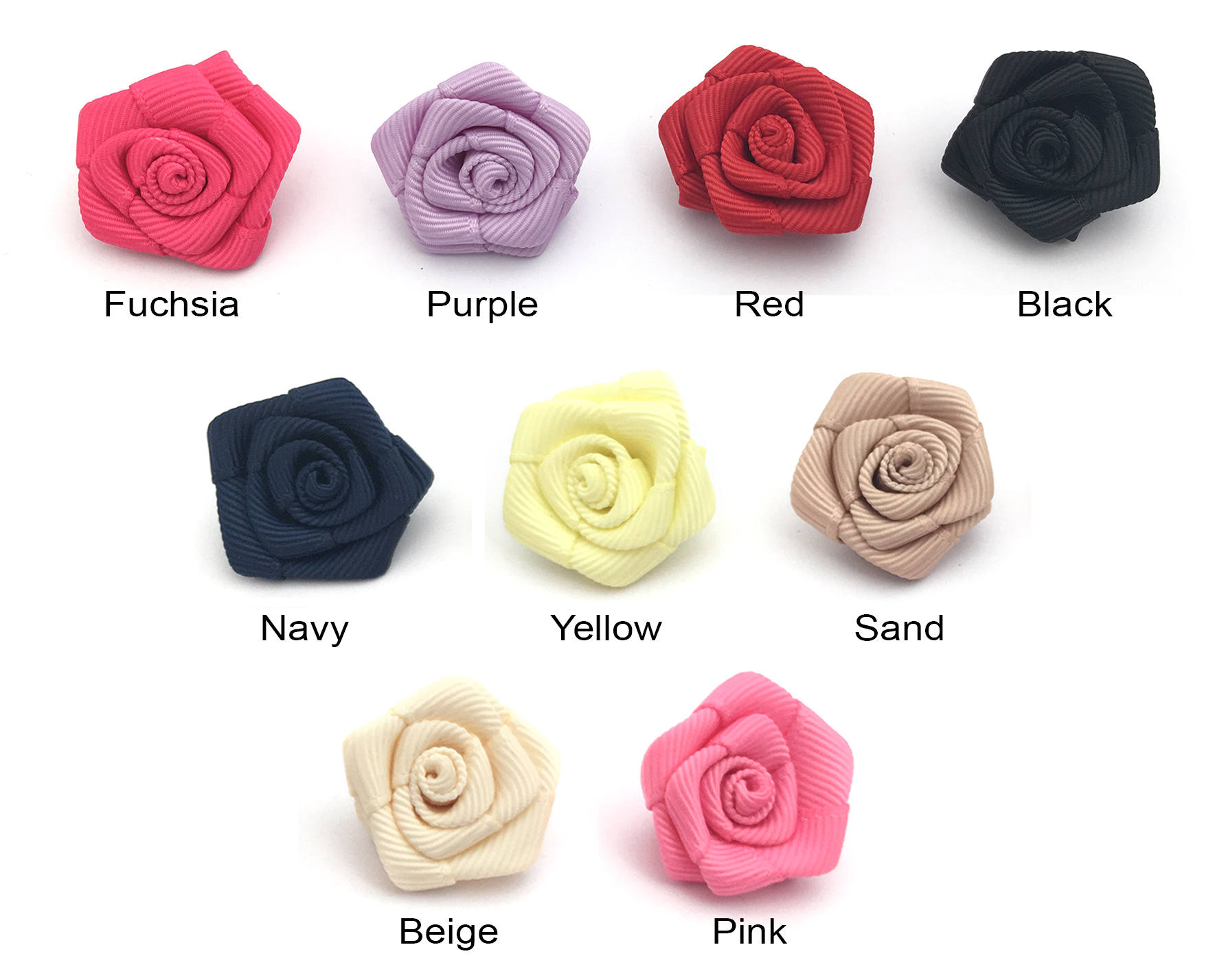 28mm Rib Ribbon Flower Satin Rosettes Bridal Wedding - Etsy