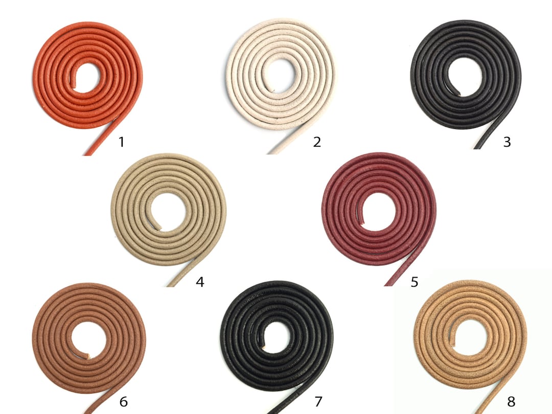 3mm Leather Cord, Round Leather Cord, Necklace Cord, Bracelet Cord ...