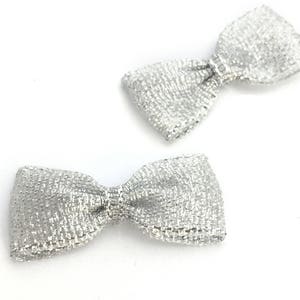 Glitter Ribbon Bow, Mini Bow, Embellishment, Sew on Appliques, Gift Bow ...