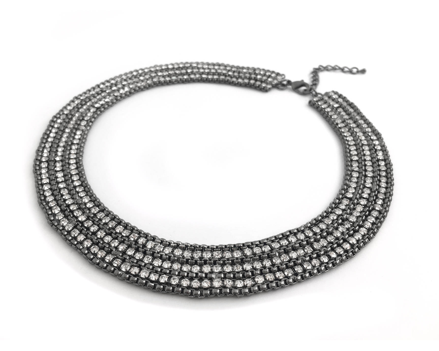 Rhinestone Collar Necklace Bold Necklace Chunky Necklace - Etsy