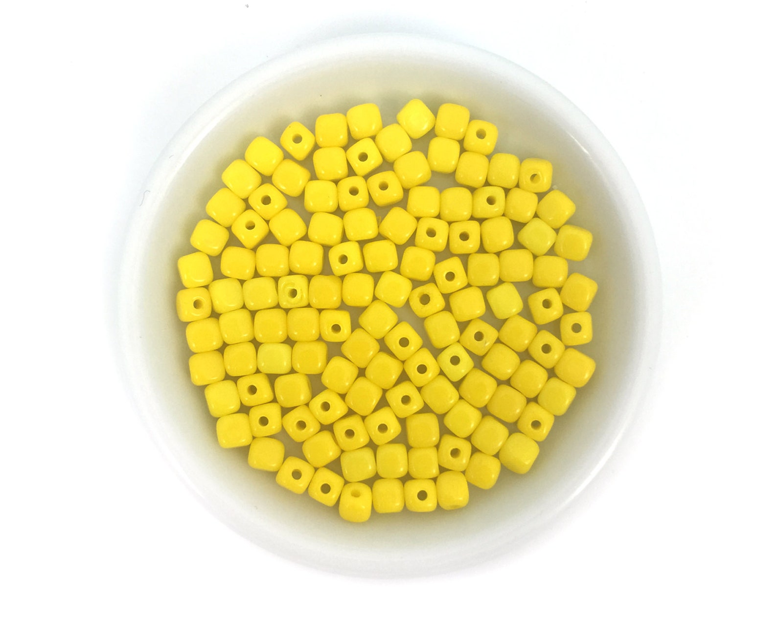 Bulk Lot 100 Small Cube Bead 3mm Glass Cube Bead Geometric - Etsy