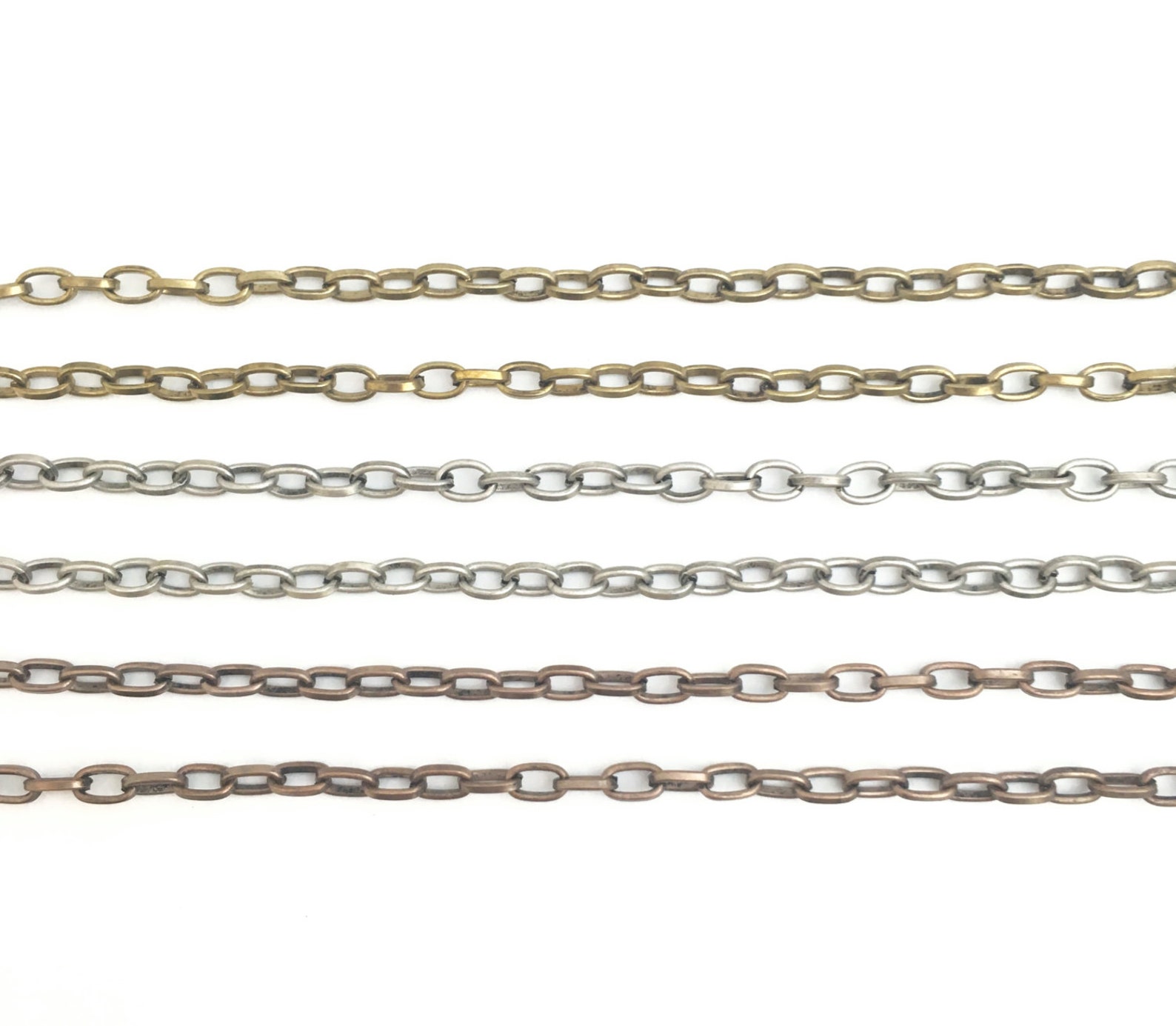 Oval Link Chain Cable Chain Steel Chain Necklace Chain - Etsy