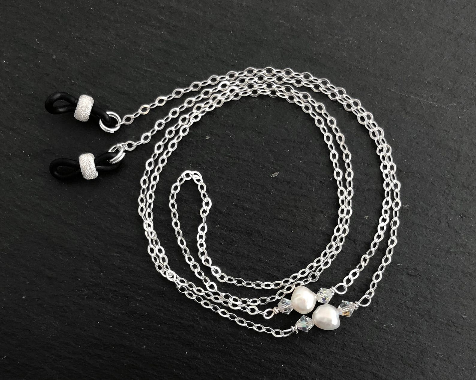 925 Silver Eyeglass Chain Eyeglass Necklace Eyeglass | Etsy