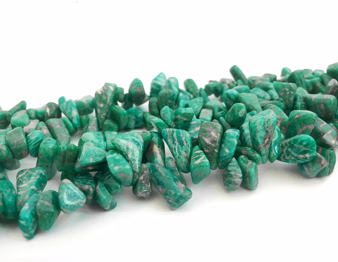 50 piedra amazónica rusa, perla de chip de piedra preciosa, perla de ...