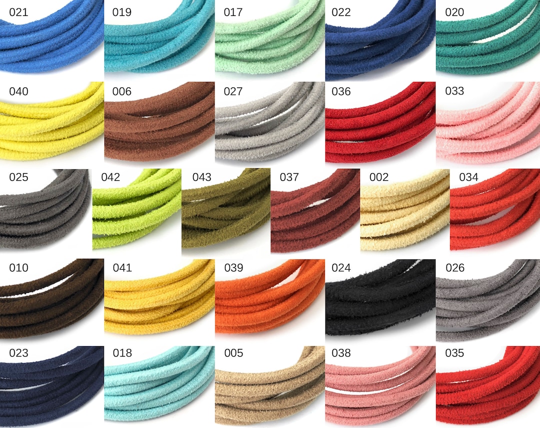 2yard 3mm Round Suede Cord, Faux Suede Cord, Necklace Cord, Bracelet ...