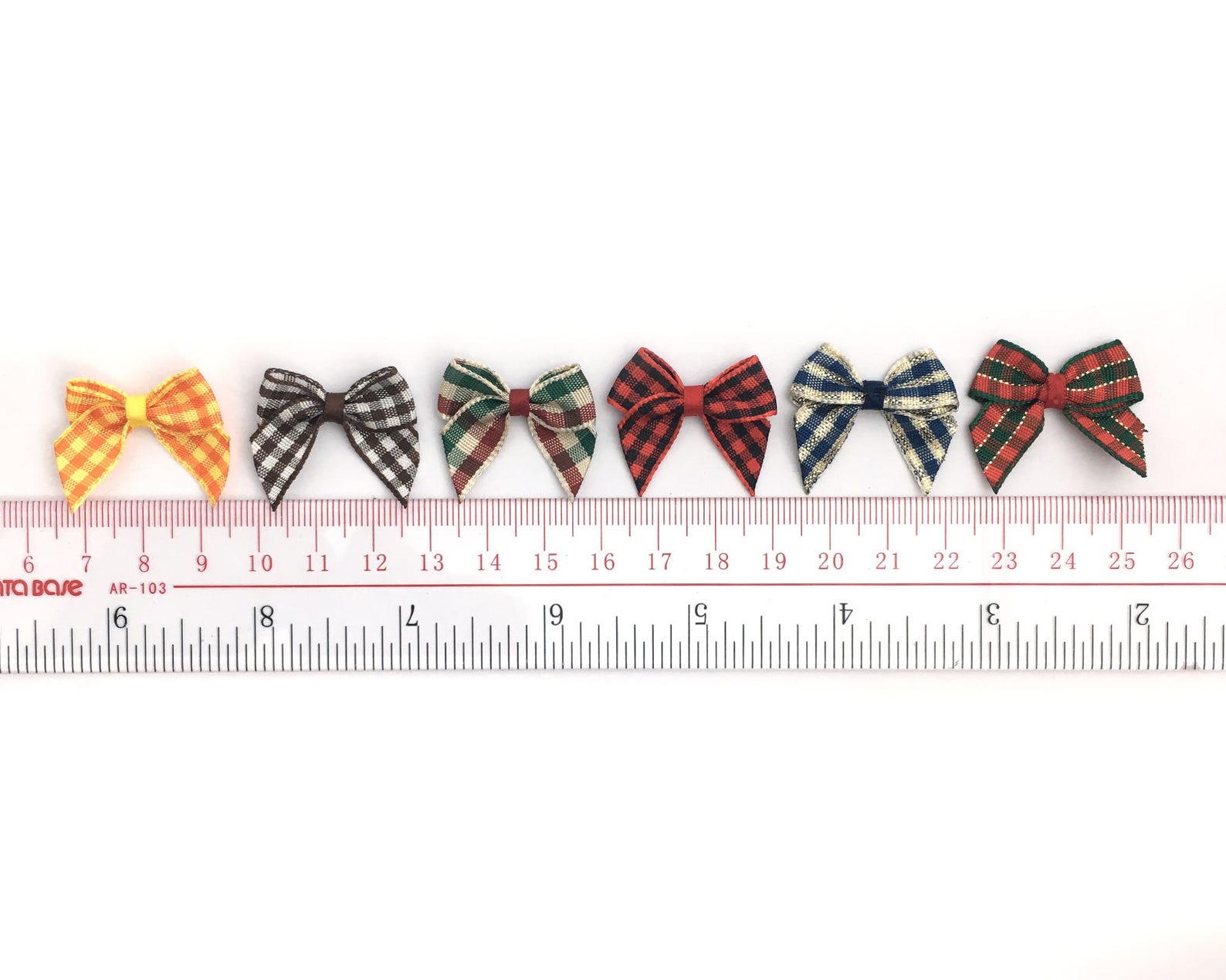 Tiny Checker Bow, Plaid Bow, Mini Butterfly Bow, Ribbon Bow, Hair Bow ...