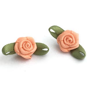 Sew on Ribbon Flowers, Mini Bows, Ribbon Roses, Satin Roses, Fabric ...