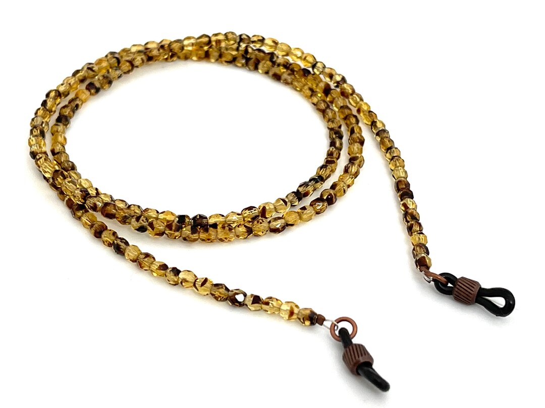 Tortoise Shell Glasses Chain, Eyeglass Chain, Sunglass Chain, Czech ...