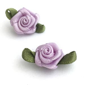 Sew on Ribbon Flowers, Mini Bows, Ribbon Roses, Satin Roses, Fabric ...