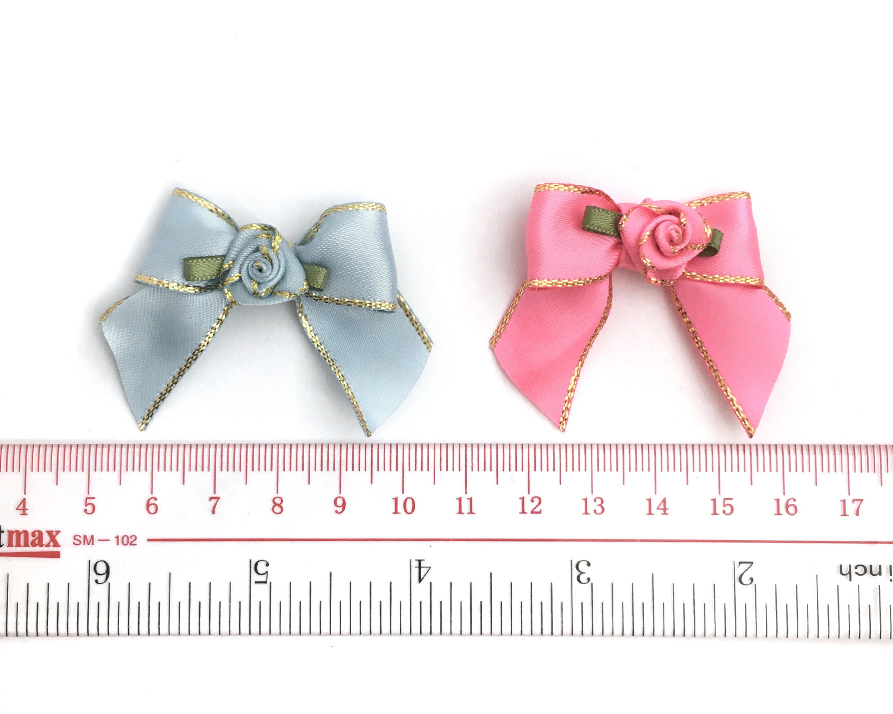 Satin Flower Bow Butterfly Bow Ribbon Bow Sew on Flower | Etsy