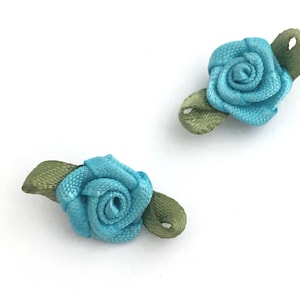 Sew on Ribbon Flowers, Mini Bows, Ribbon Roses, Satin Roses, Fabric ...