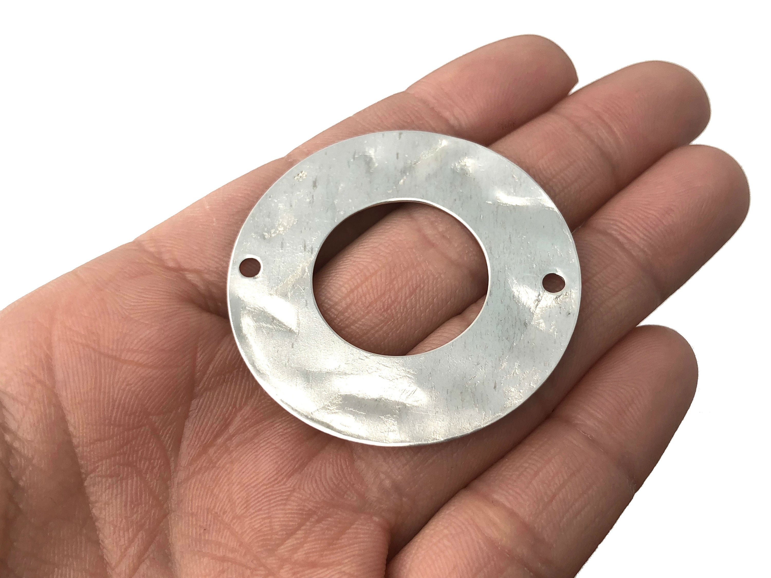 925 Sterling Silver Connector 2 Hole Hammered Connector 40mm | Etsy