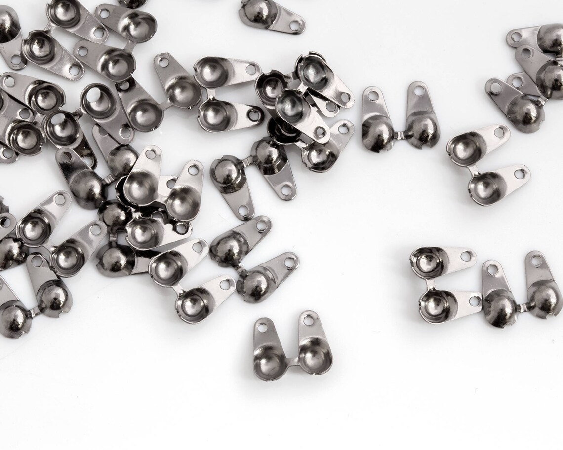 Ball Chain End Crimp End With Loop Clamshell Knot Cover | Etsy