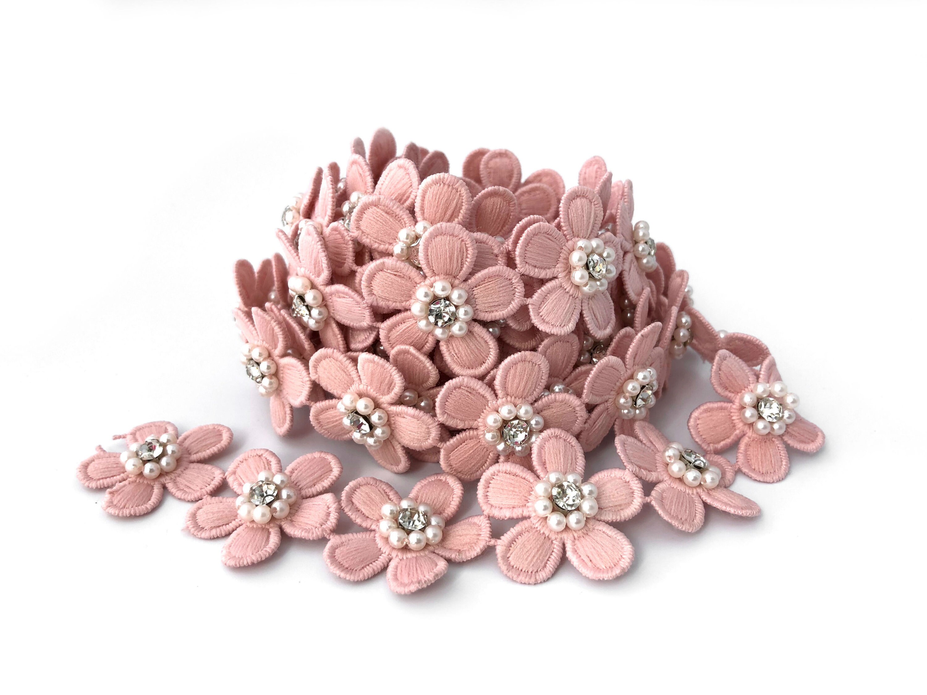 5 Embroidered Flower Patch 35mm Flower Applique Sew On | Etsy