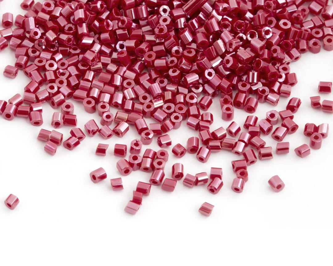 20g 12/0 Red Seed Beads Two Cut, Vintage Czech Seed Bead, Small Glass ...