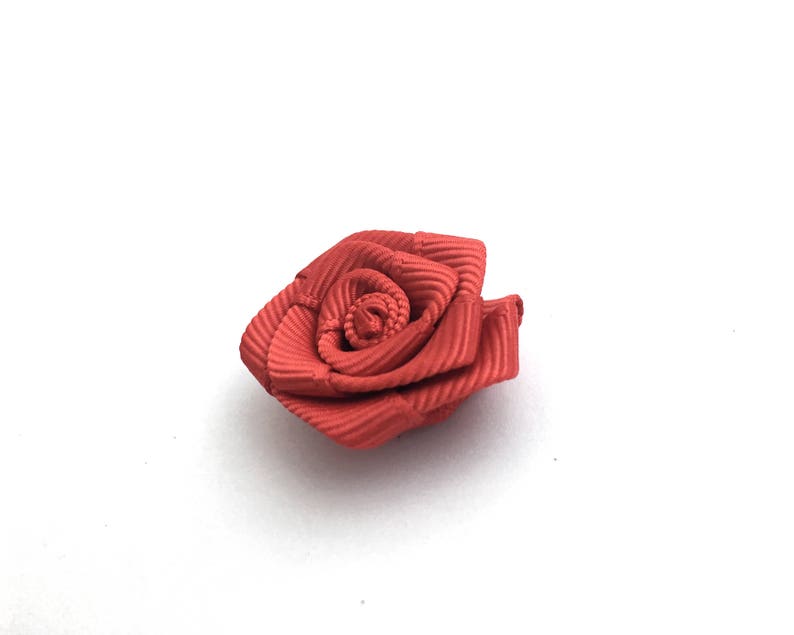 28mm Rib Ribbon Flower, Satin Rosettes, Bridal Wedding Embellishment ...