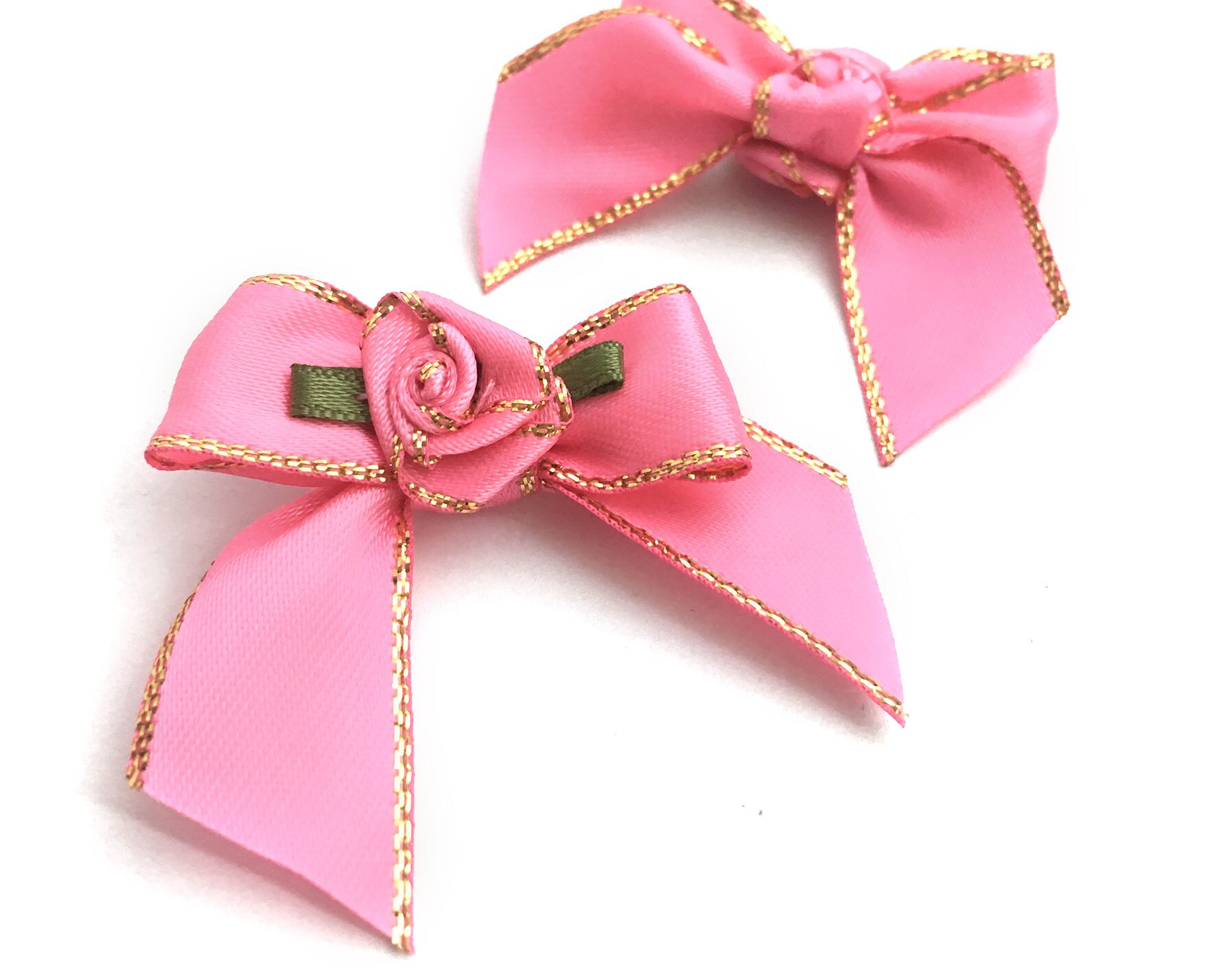 Satin Flower Bow Butterfly Bow Ribbon Bow Sew on Flower | Etsy