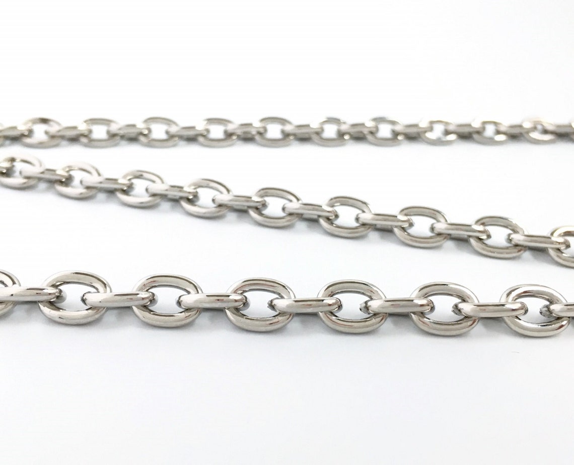 7x9.5 Oval Link Chain Steel Chain Unsoldered Chain Jewelry - Etsy