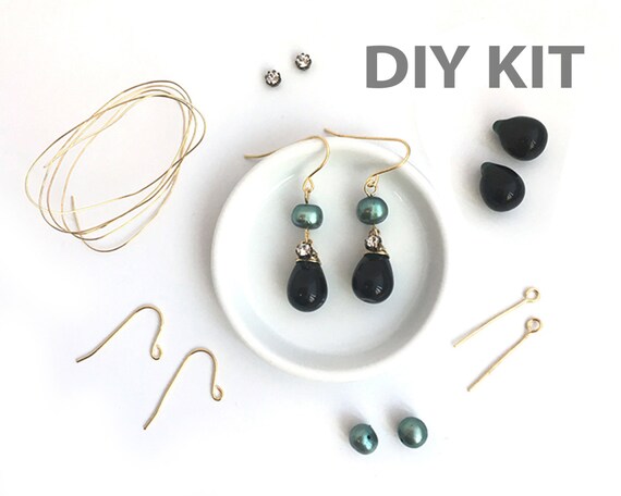 DIY Earring Kit Jewelry DIY Kit Jewelry Making Kit Beading | Etsy