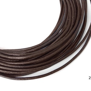 2mm Round Leather Cord, Genuine Leather Cord, Leather String, Natural ...