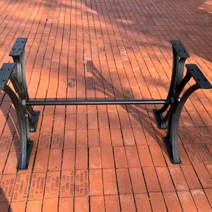 28” Tall “RUSTIC” Finish THE X Cast Iron Dining Table Legs Industrial ...