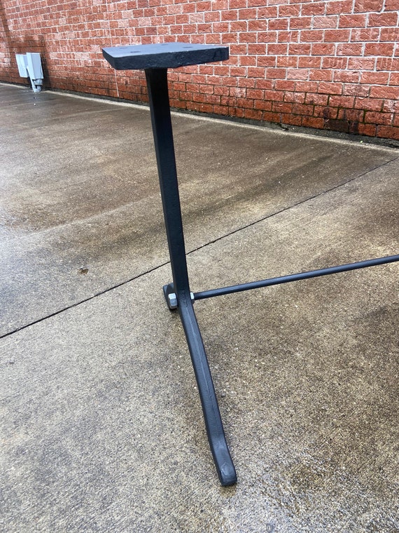 28" Cast Iron Dining Table Base Wishbone in Black - Great for DIY ...