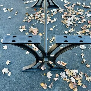 28 Tall RUSTIC Finish THE X Cast Iron Dining Table Legs Industrial ...