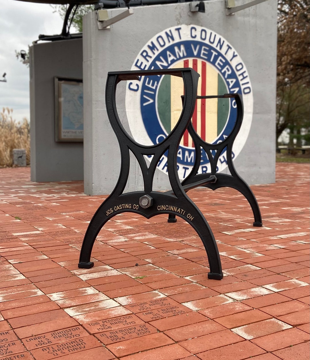 34” Counter Height Cast Iron Table Legs Base Industrial Cincinnati Ohio ...