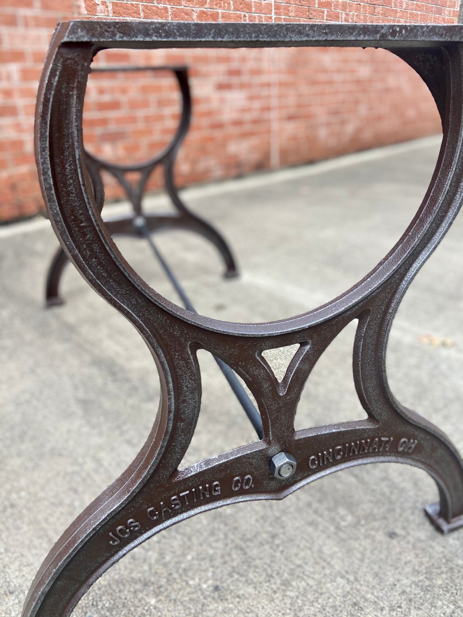 28 Dining Height RUSTIC BROWN Cast Iron Legs Bases | Etsy