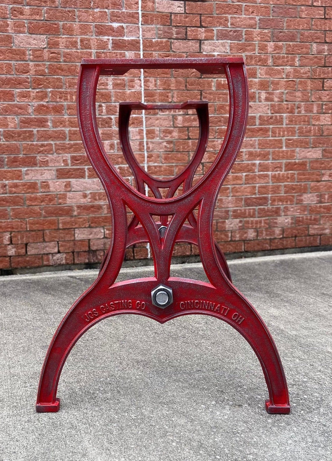 34” Counter Height Cast Iron Table Legs Base Industrial Cincinnati Ohio ...