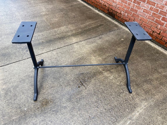 28" Cast Iron Dining Table Base Wishbone in Black - Great for DIY ...