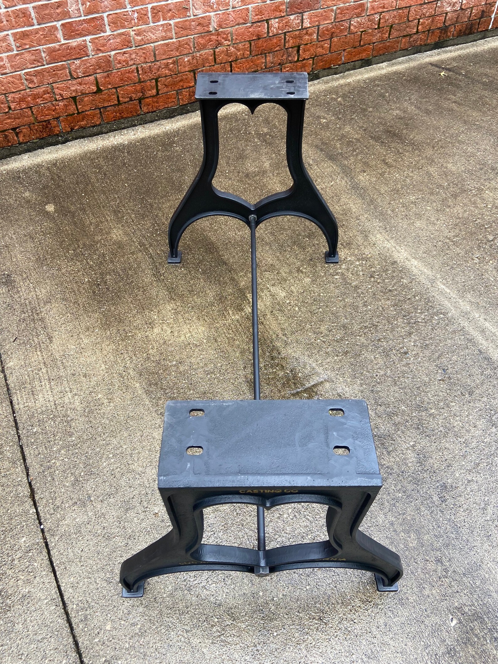 Cast Iron Table Legs Base Industrial Los Angeles CA. Live | Etsy
