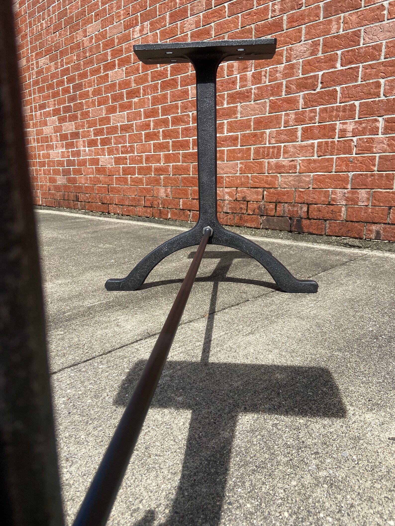 28” Rustic Finish Wishbone Cast Iron Dining Table Legs, Desk Base ...