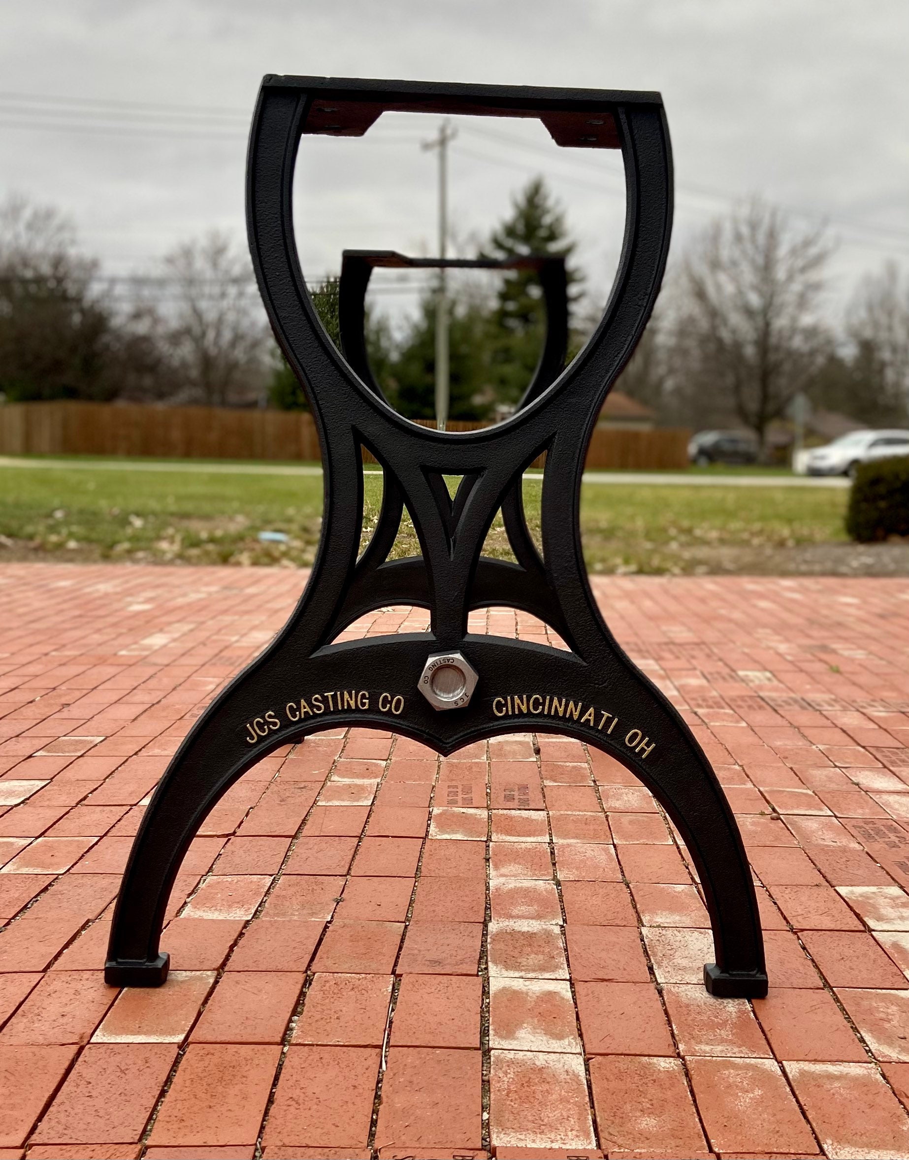 39 BAR Height Cast Iron Table Legs Base Industrial Cincinnati | Etsy