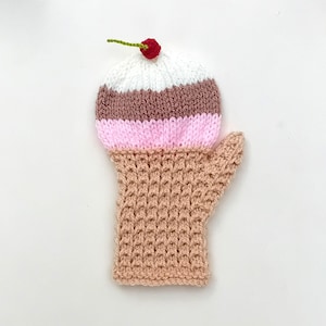 ICE CREAM MITTENS Knitting Pattern. Downloadable Pdf - Etsy
