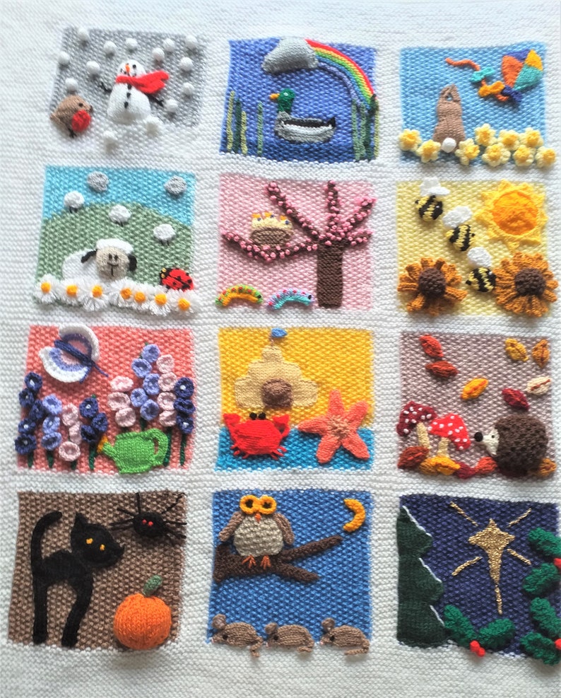 THE YEAR ROUND Calendar Blanket Knitting Pattern - Etsy