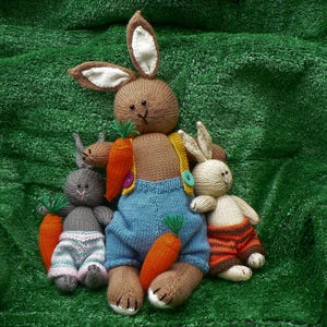Bunny Kin Knitting Pattern - Etsy