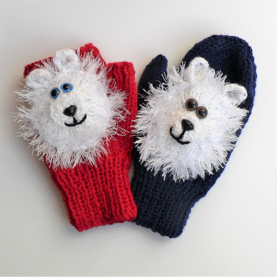 Frosty Bear Mittens Knitting Pattern - Etsy