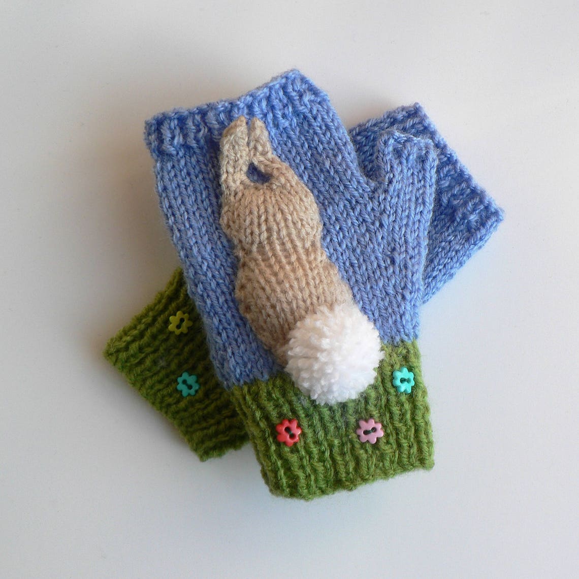 Bunny Mitts Knitting Pattern | Etsy
