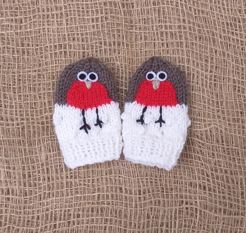 Robin Mittens Knitting Pattern: Winter Snowbird Design (PDF Pattern) - Etsy