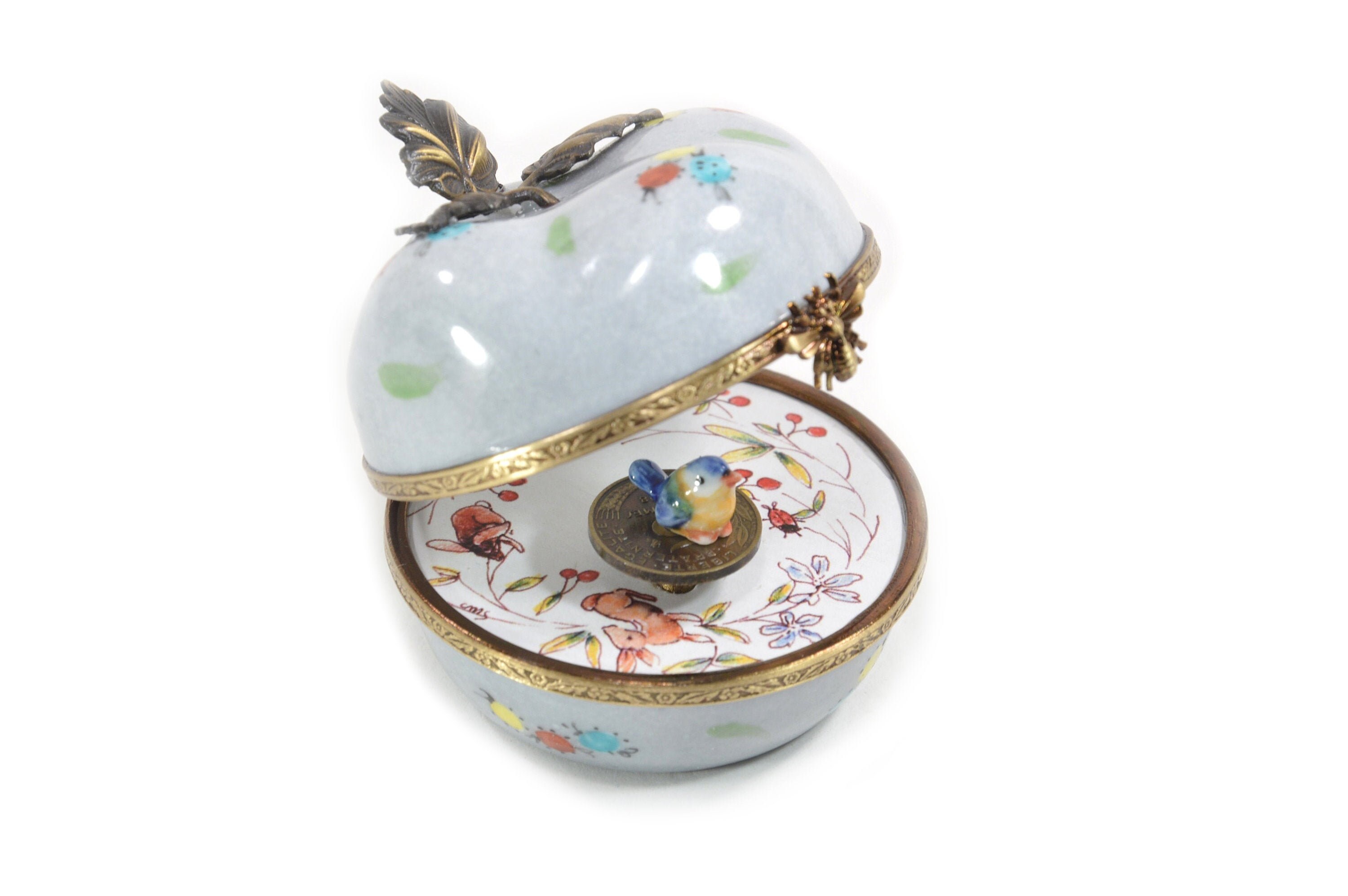 Grey Apple Music Box, Colored Bird Key or Ladybug. Bee Glasp. Swan Lake ...
